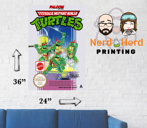 Teenage Mutant Ninja Turtles (PAL Cover) NES Cover Poster | Nerd Herd ...