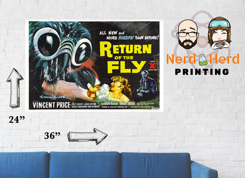 Return of the Fly (1959) Movie Poster | Nerd Herd Printing