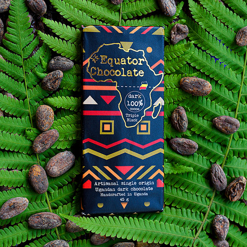45g Premium Dark Chocolate bar - 100% Cocoa | Equator Chocolate