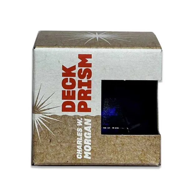 Small Cobalt Solid Glass Deck Prism 6-sided Pyramid Shaped | Deckprisms