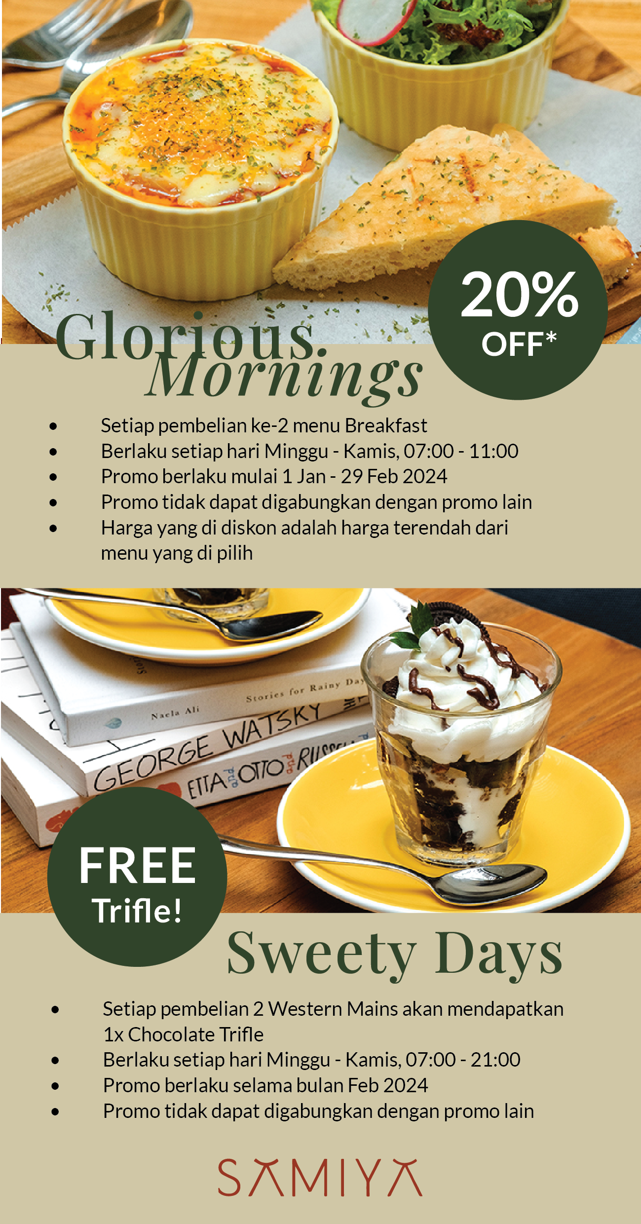 Promos | SAMIYA Café