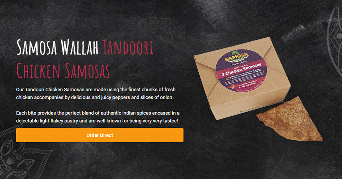 Samosa Wallah tandoori chicken samosas