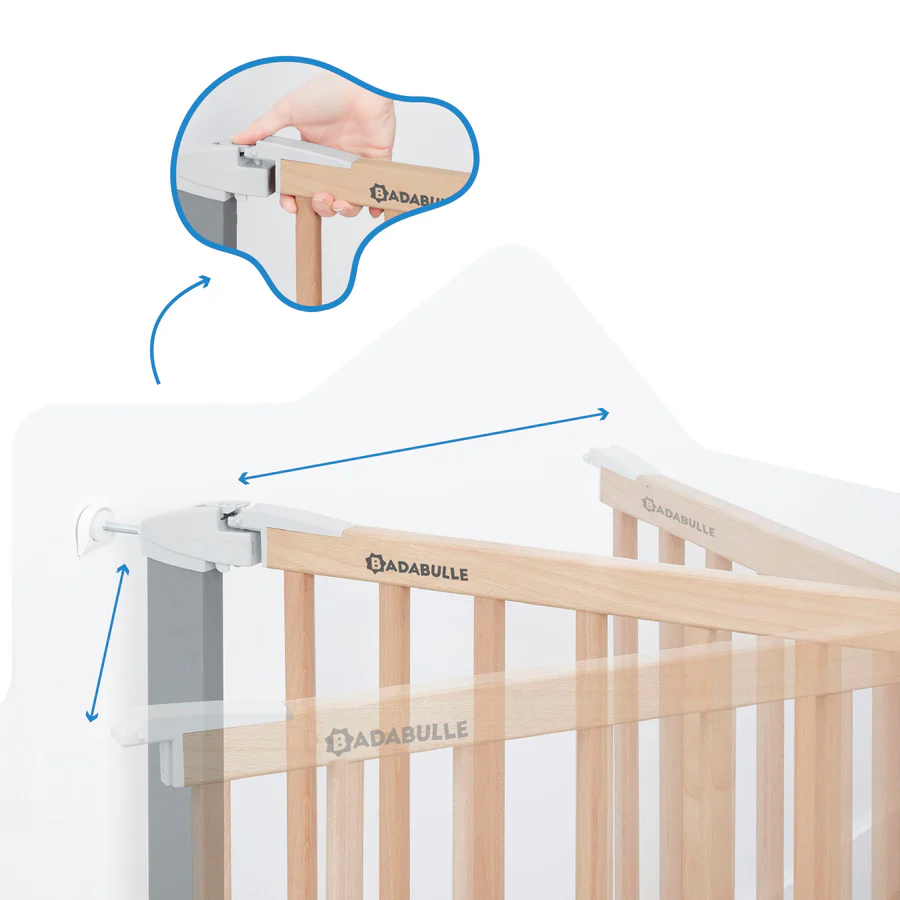 Badabulle Safe & Lock Pressure Wood/Metal Safety Gate | T’Angelina