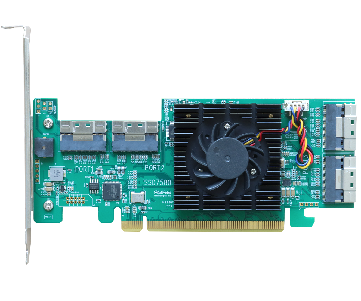 SSD7580C NVMe RAID AIC | HighPoint Technologies, Inc.