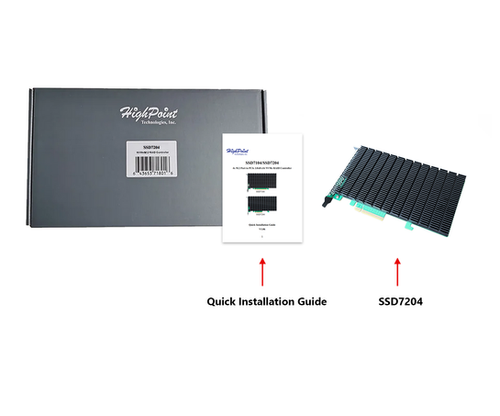 Ssd7204 4x M 2 Port To Pcie 3 0x8 Nvme Raid Controller Highpoint Tech