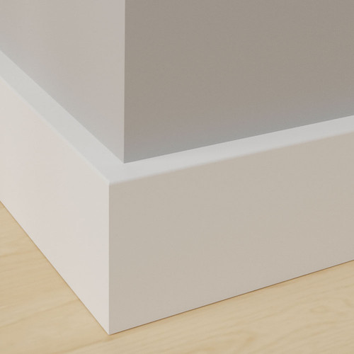 Plinthe MDF Hydrofuge prépeinte blanc PLINTHE A REBORD | Arbis