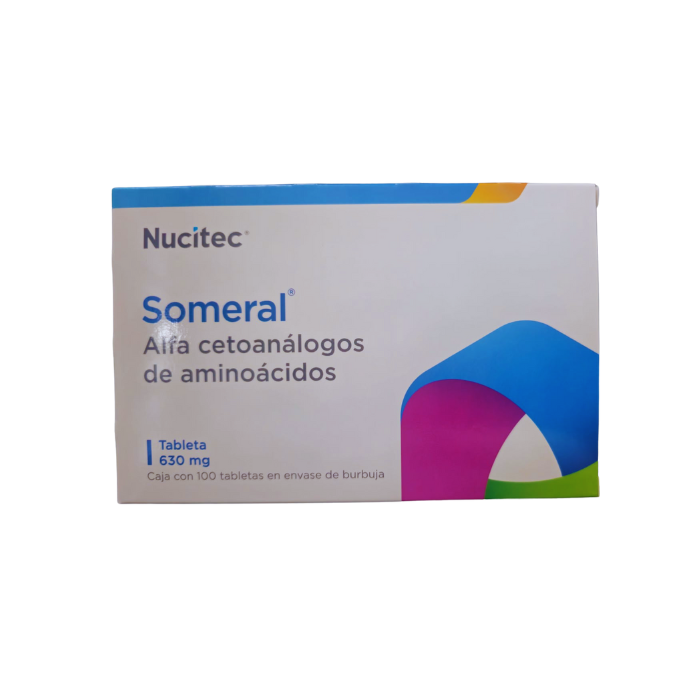 SOMERAL - ALFA CETOANÁLOGOS DE AMINOÁCIDOS 630 MG C/100 TABLETAS. LAB ...