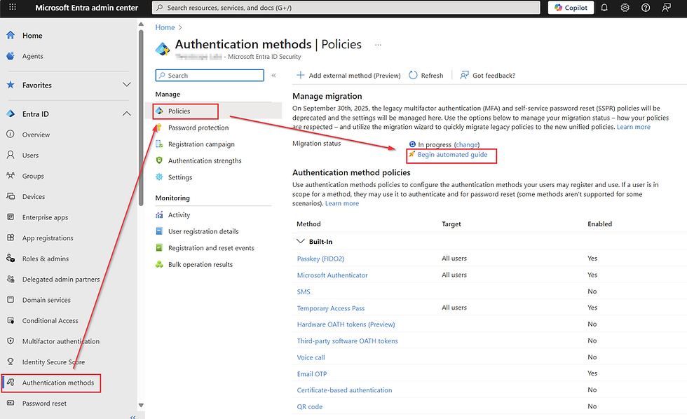 Legacy MFA & SSPR are retiring -How to migrate MFA and SSPR settings to ...