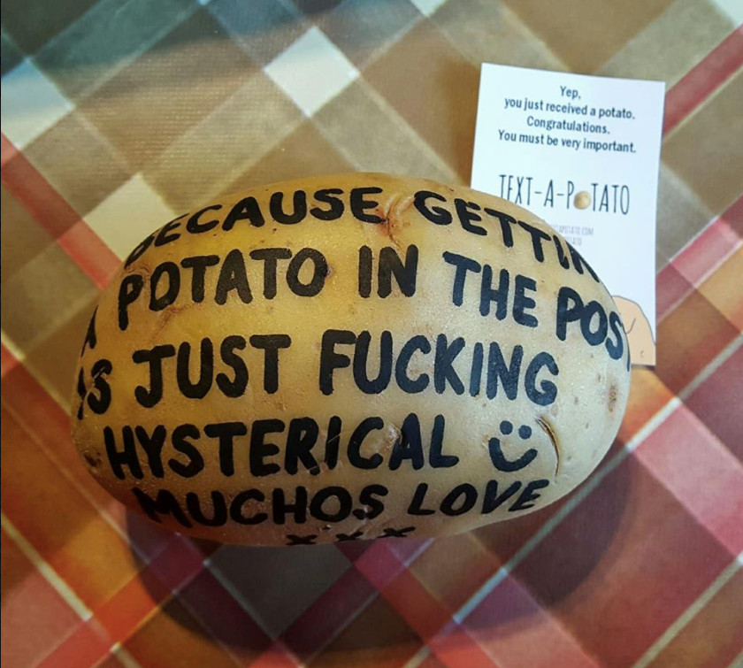 TEXT A POTATO - Examples