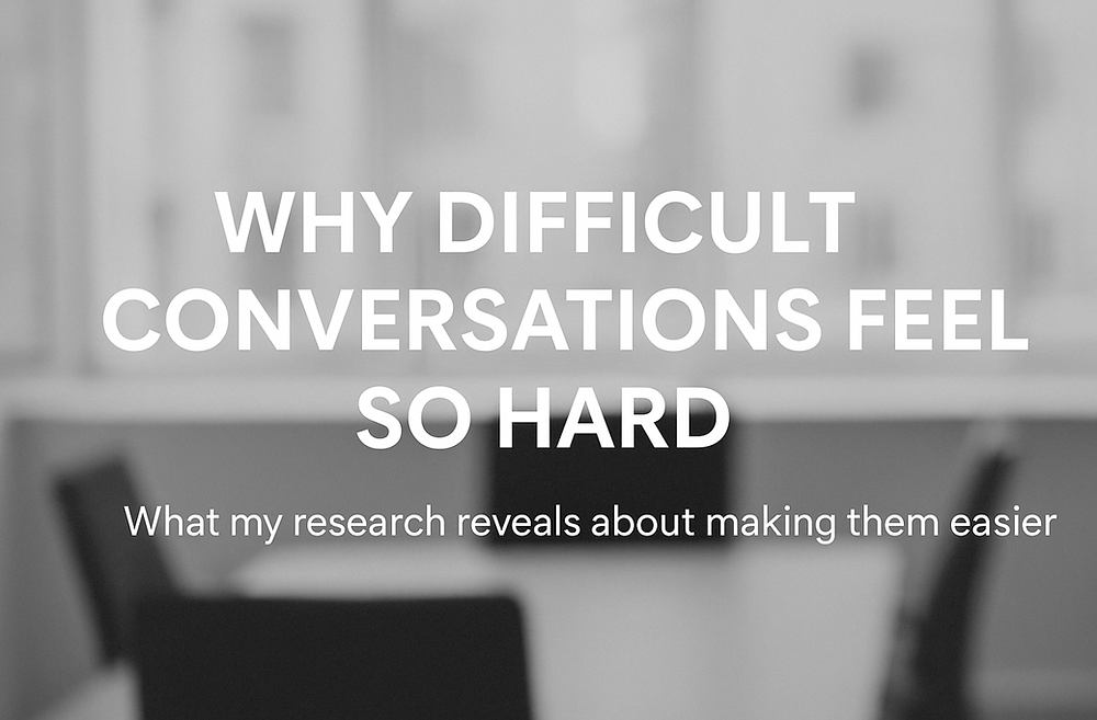 Why Difficult Conversations at Work Feel So Hard – And What My Research ...