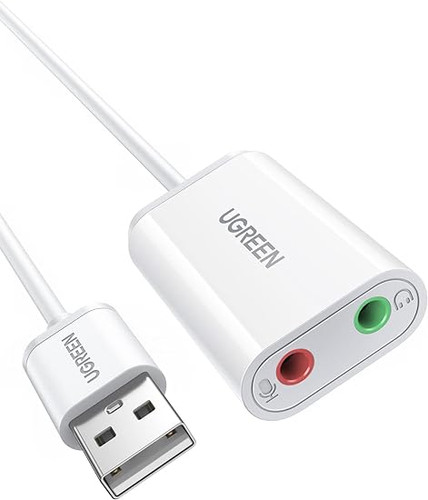 UGREEN USB 2.0 External Sound Adapter (White) US205