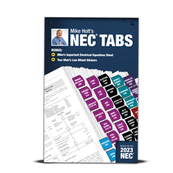 Mike Holt's Electrical Code Tabs, based on the 2023 NEC | Media ...