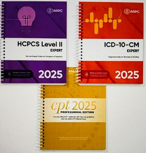 AMA CPT Book, ICD-10 Code Book, HCPCS Book - 2025 Physician Bundle by ...