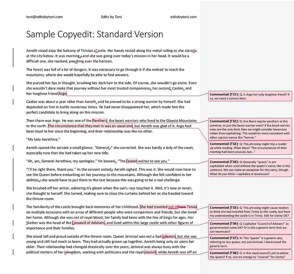 What does copyediting actually look like?