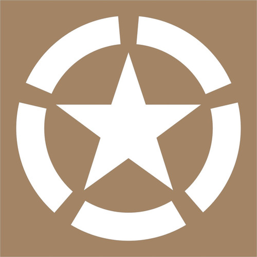 Invasion Star With Circle - Oil Board | Mil Vehicle Stencils