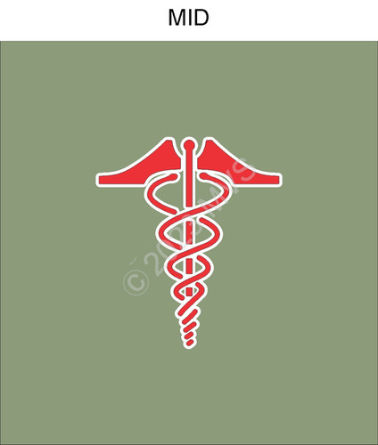 Caduceus Stencil Mid WW2 | Mil Vehicle Stencils