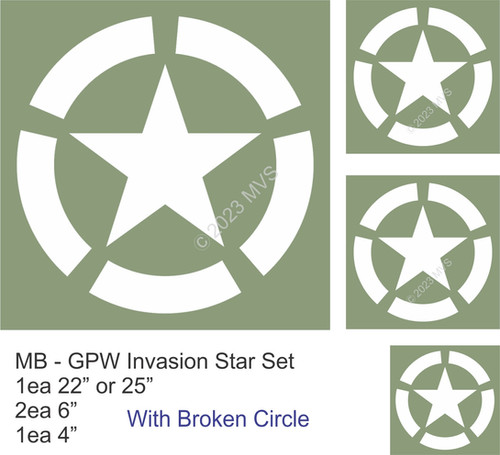 Invasion Star Set - Paint Mask | Mil Vehicle Stencils
