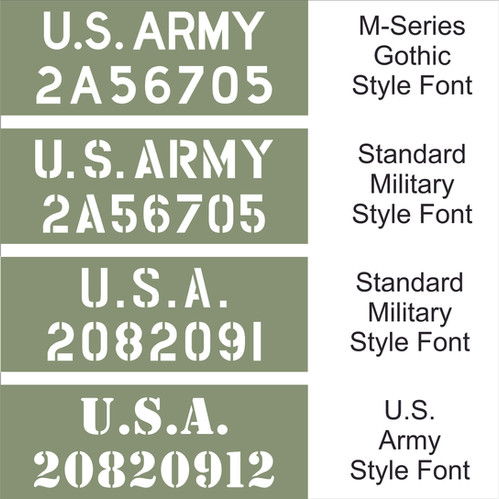 Registration Number Set - Paint Mask | Mil Vehicle Stencils