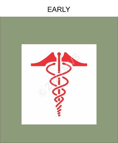 Caduceus Stencil Early WW2 | Mil Vehicle Stencils