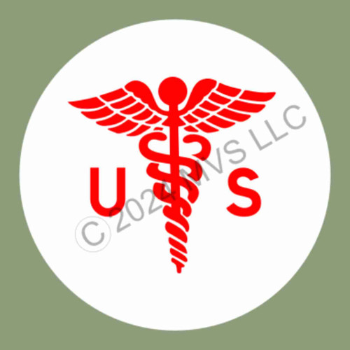 Caduceus Stencil Post WW2 | Mil Vehicle Stencils
