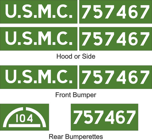 USMC Stencil Set | Mil Vehicle Stencils