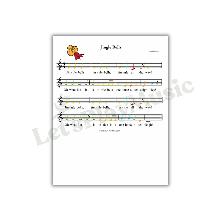 Jingle Bells Note Sheet
