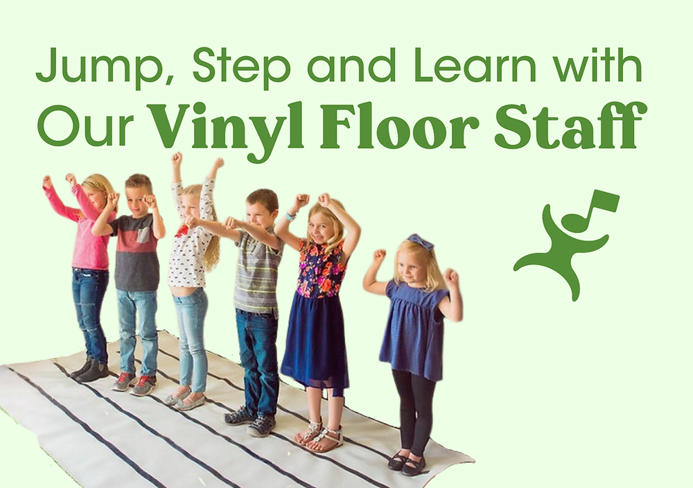 How to Teach Note Reading with a Vinyl Floor Staff