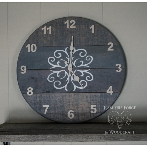 Modern Farmhouse Clock | Ram Fire Forge