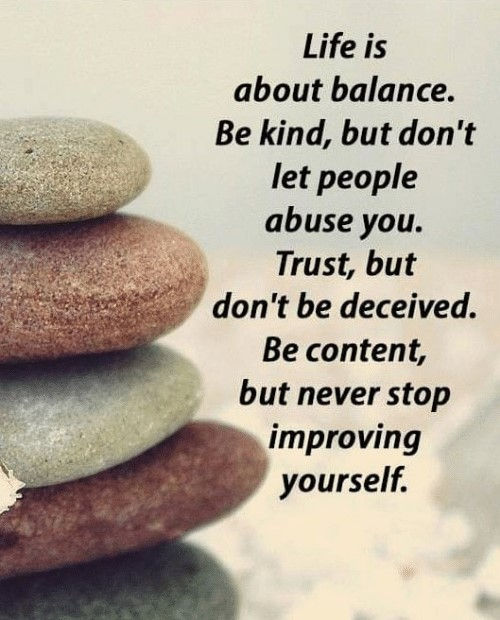 Creating balance in life