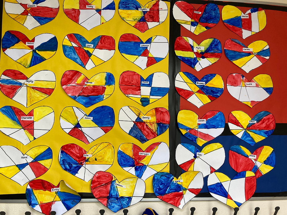 Our Piet Mondrian inspired art