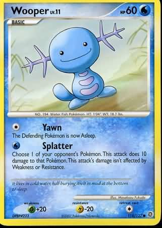 Wooper - 118/132 - Common Diamond & Pearl: Secret Wonders Singles ...