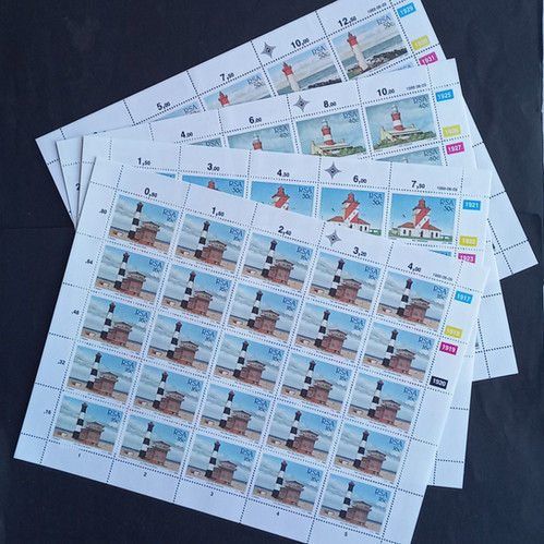 RSA - 1988 - Lighthouses - Full Set of Full Sheets of 25 - MNH ...
