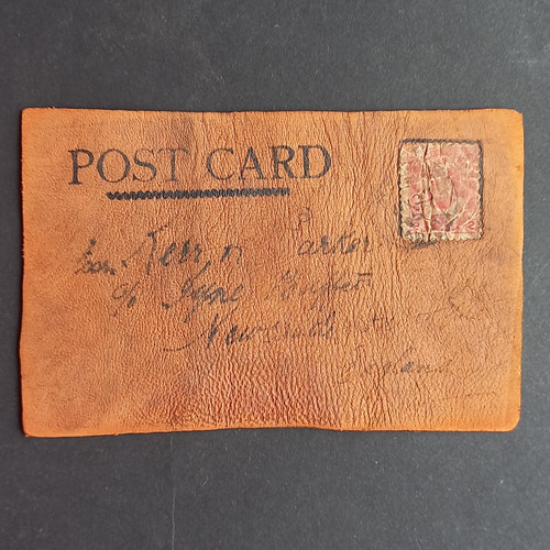 Unusual - Antique Leather Postcard - 1905??? Canada to England - Posted ...