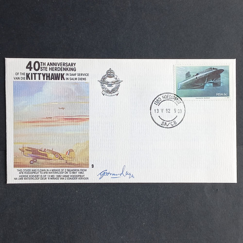 RSA - 1982 SAAF Flight Cover #9 - 40th Anniv of the Kittyhawk - signed ...