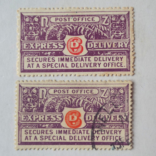 New Zealand - 1903 Express Delivery Stamps - 6d Singles - Unused/Used ...
