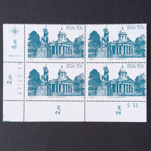 RSA - 1982 4th Defin Issue "SA Architecture" - 50c - Control Block of 4 ...