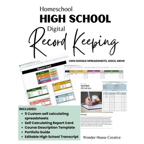 High School Digital Record Keeping (Homeschool) | WONDERHOUSECREATIVE