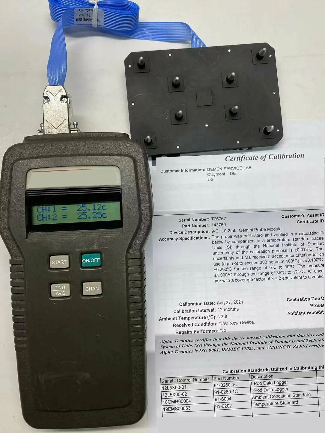 Applied Biosystems ABI 7500 PCR Temperature Verification Kit for 0.2 mL ...