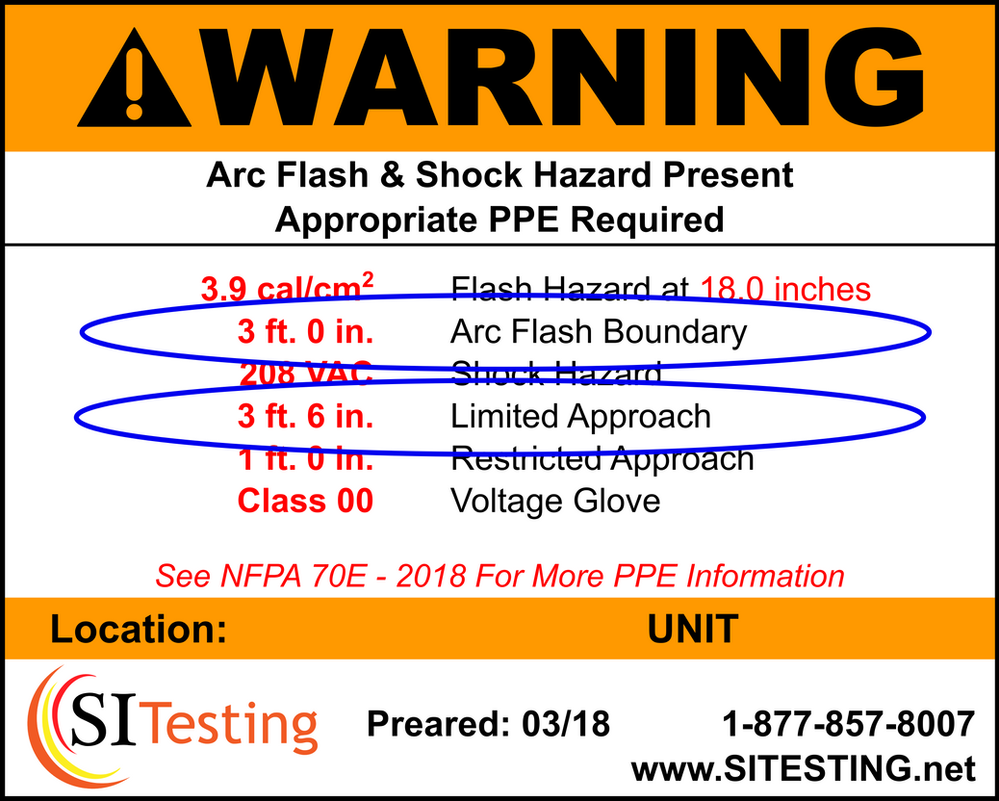 Know Your Arc Flash Sticker Arc Flash Boundary And Limited Approach