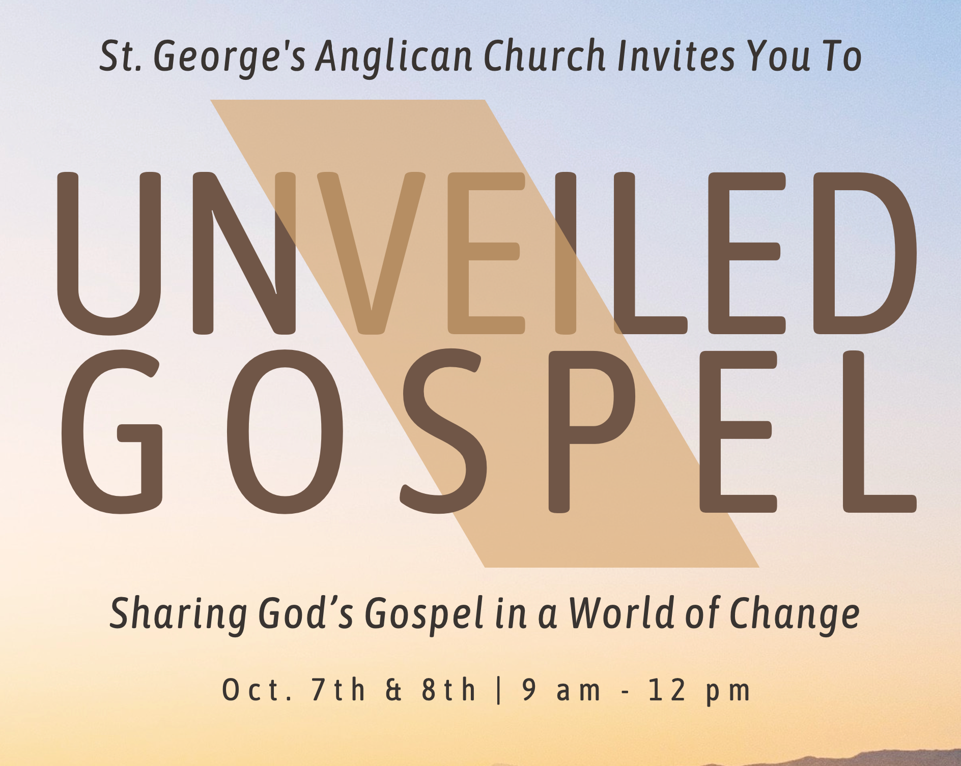 Rev. John Mason - the Gospel Unveiled Event | All Saints Anglican
