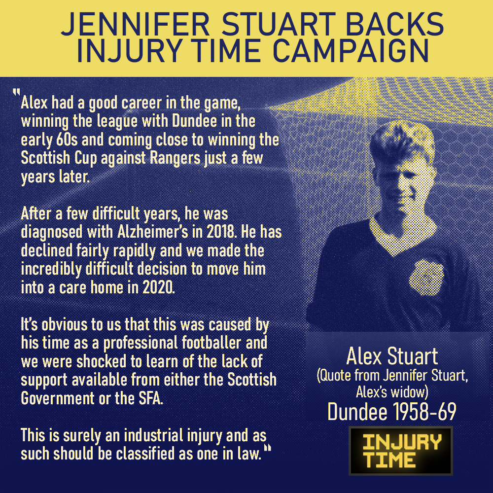 JENNIFER STUART BACKS INJURY TIME CAMPAIGN