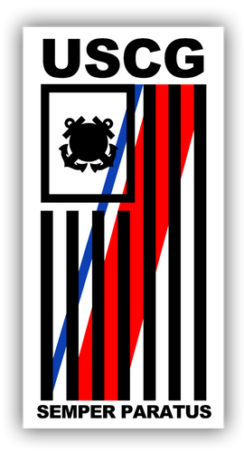 USCG Flag Sticker | Victor Sierra Gear