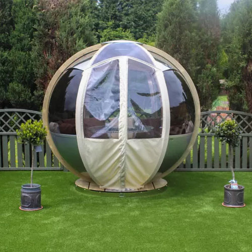 Front Canopy for Rotating Seater Pod by Ornate Garden | Pods and Pavilions