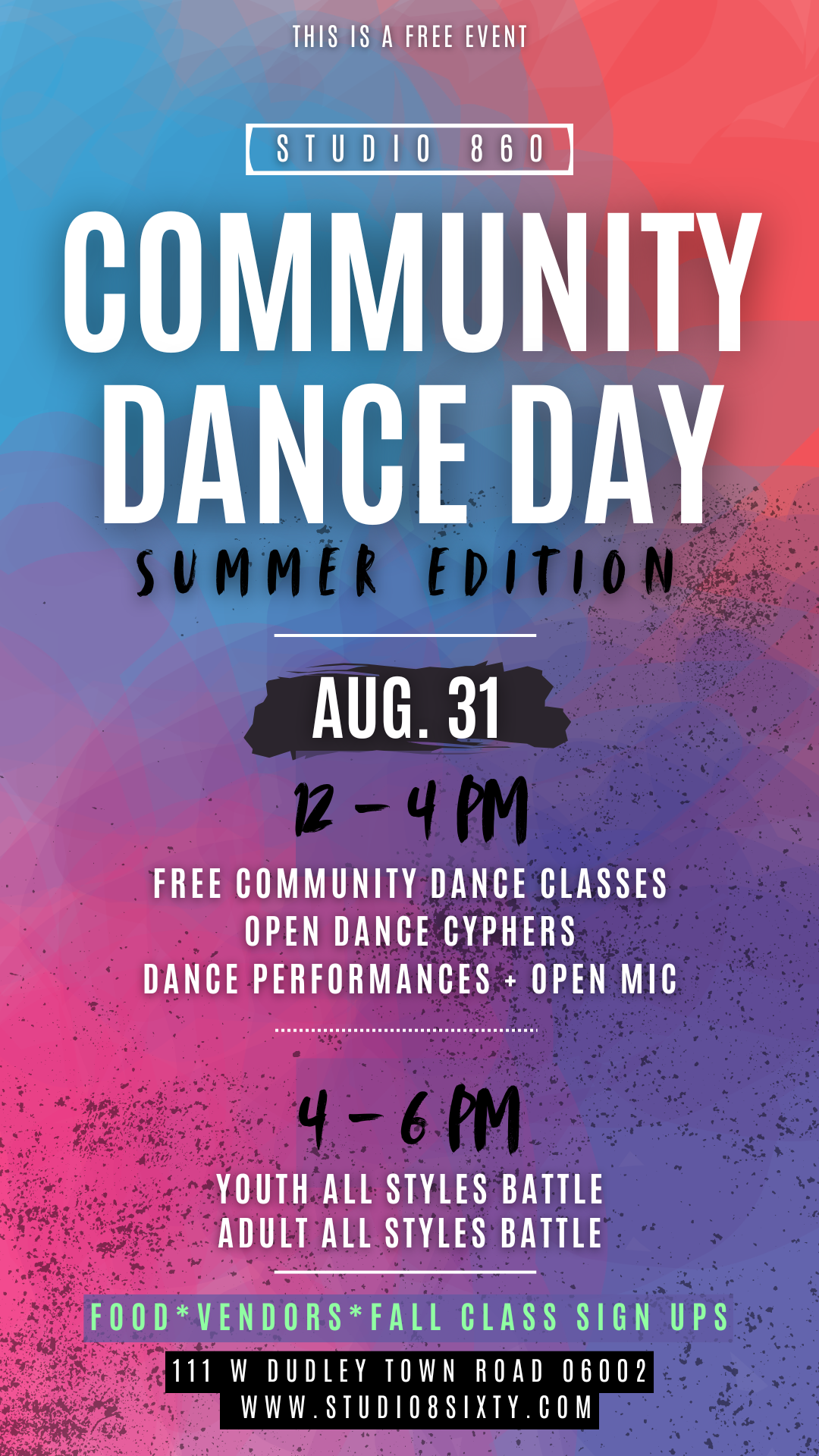 Community Dance Day: Summer Edition | STUDIO 860