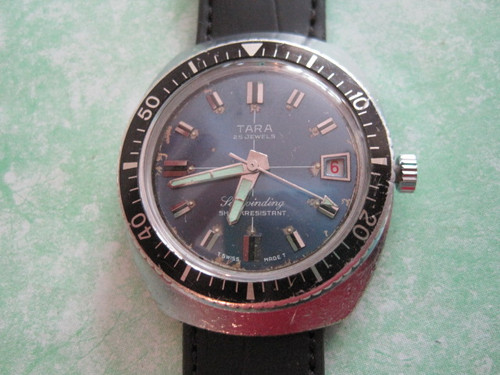 25 Jewel Self Winding Divers Watch by Tara 1970's | StimpsonLondon