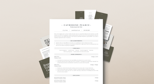 Resume Template + CV Writing Guide to Sell