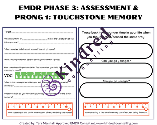 EMDR Phase 3: Assessment and Touchstone Memory (2pgs) | Kindred Counselling