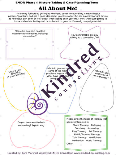 EMDR Phase 1: History Taking & Case Planning: Teen All About Me ...
