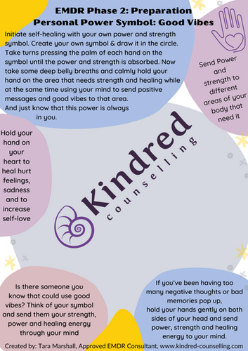 EMDR Phase 2 & 6: Personal Power Symbol: Good Vibes (2pgs) | Kindred ...