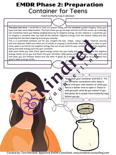 EMDR Phase 2: Preparation - Container for Teens Script (1pg) | Kindred ...